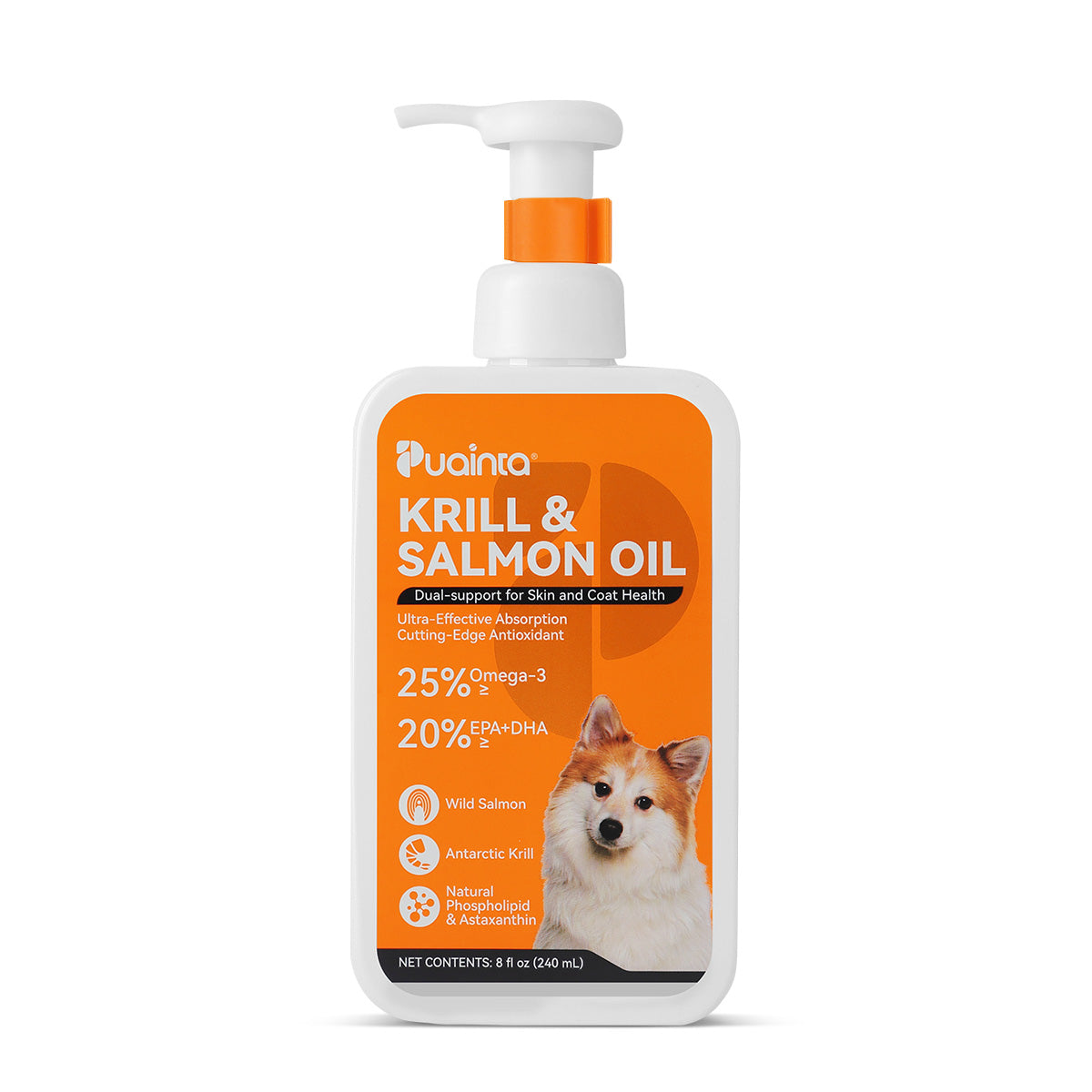Puainta Krill & Salmon Oil for Dogs – Omega-3 Support for Skin, Coat